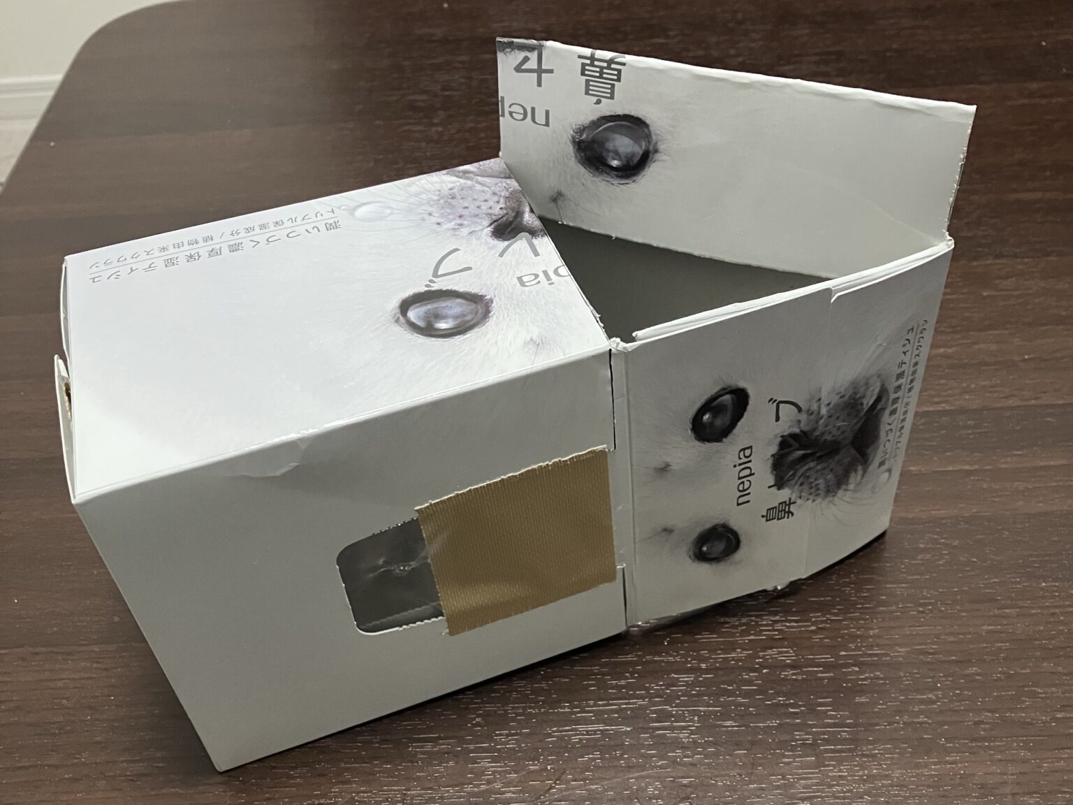 How to make a slide by using a box of tissues