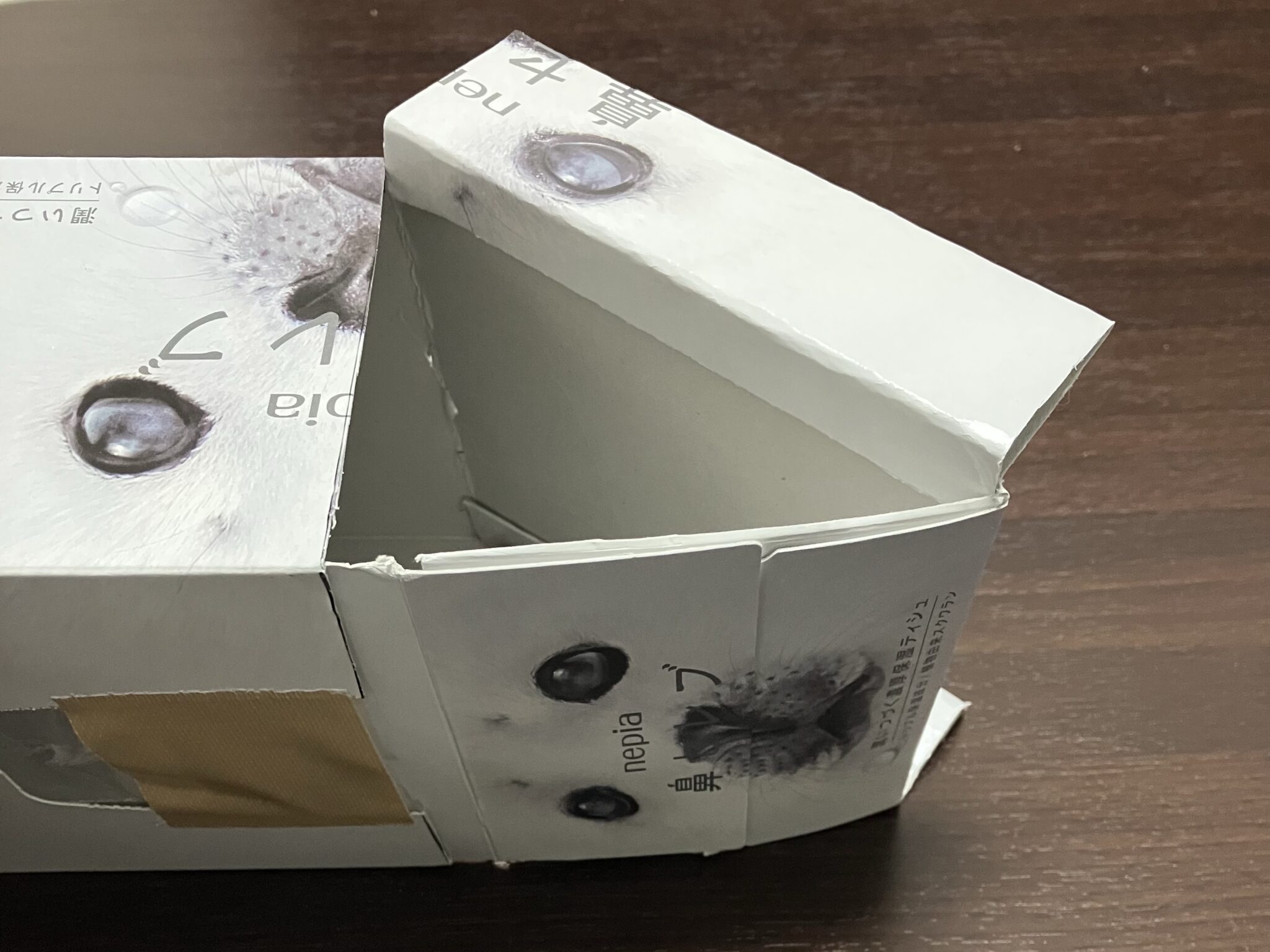 How to make a slide by using a box of tissues